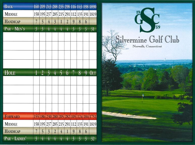 Scorecards - Silvermine Golf Club
