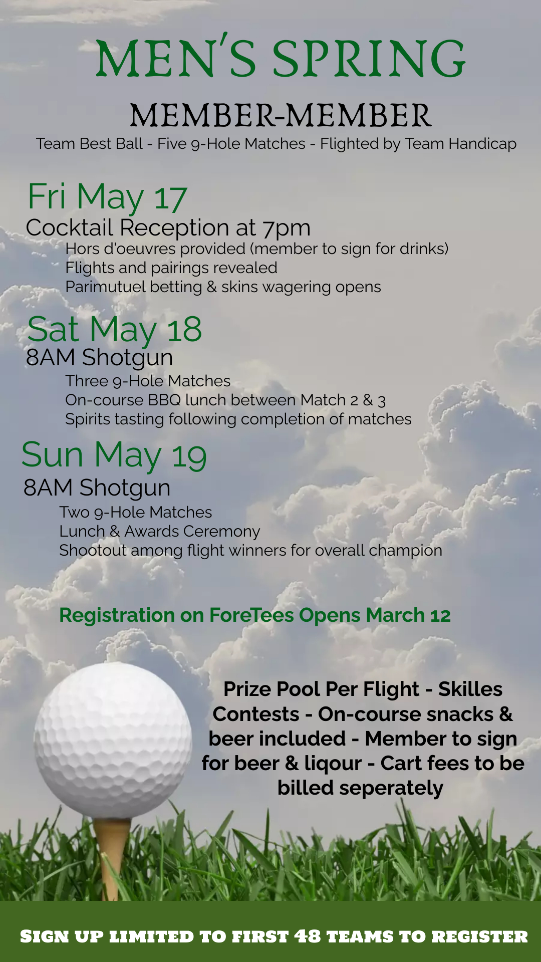 Men's Spring Member Member Info 2024 - Silvermine Golf Club