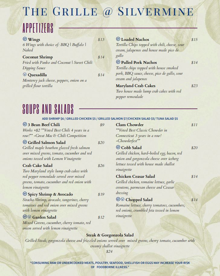 Daily Menu 2024 - Silvermine Golf Club